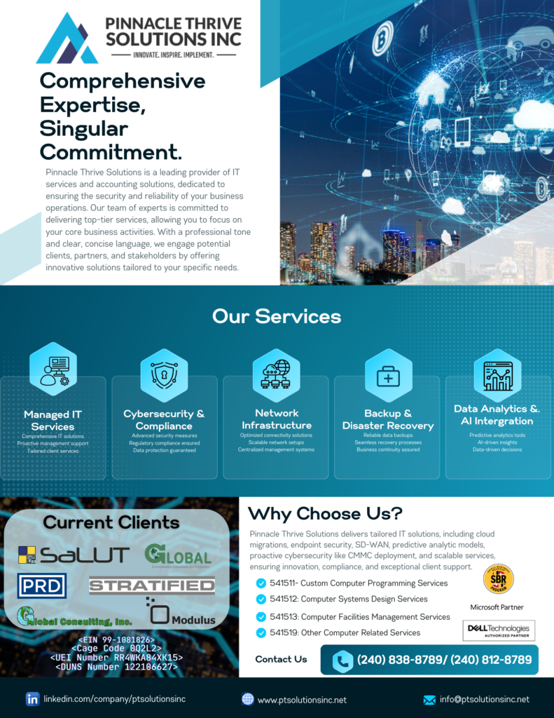 Capability Statement | Pinnacle Thrive Solutions Inc